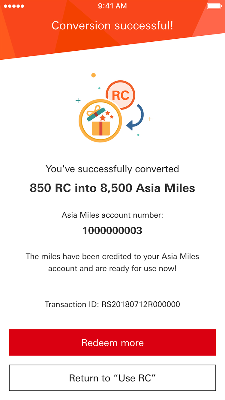 Redeem Miles on HSBC Reward+ - Feature - Redeem miles